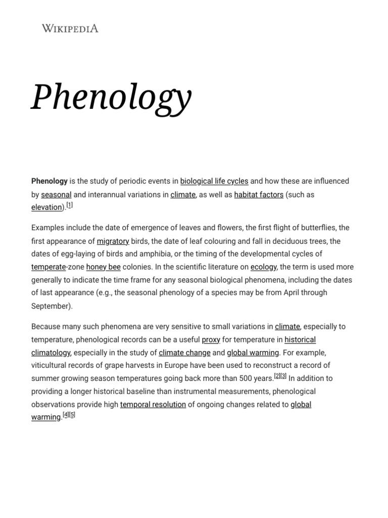 Phenology | PDF