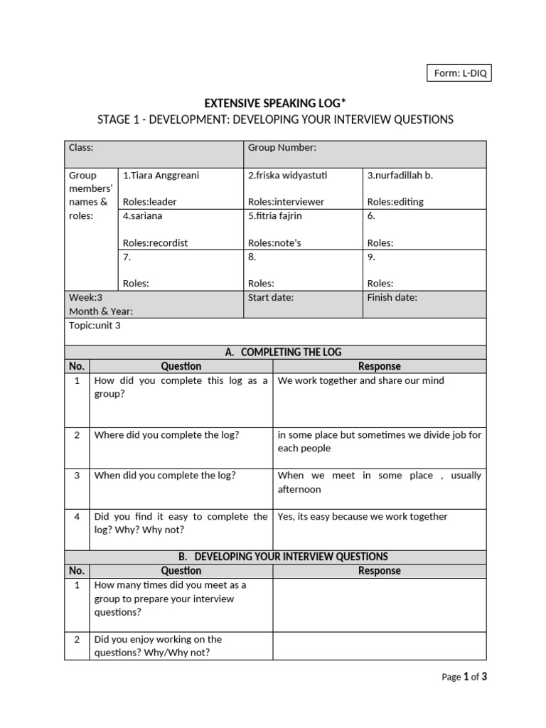 Stage 1 - Development: Developing Your Interview Questions: Extensive ...