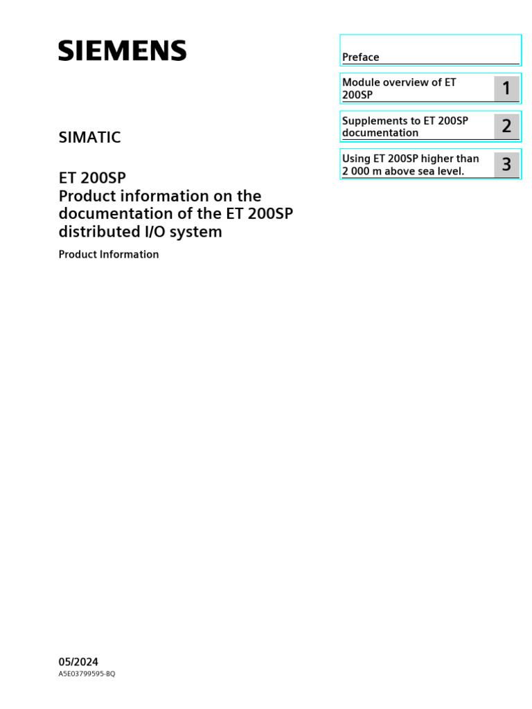 Et200sp Product Information en-US en-US | PDF