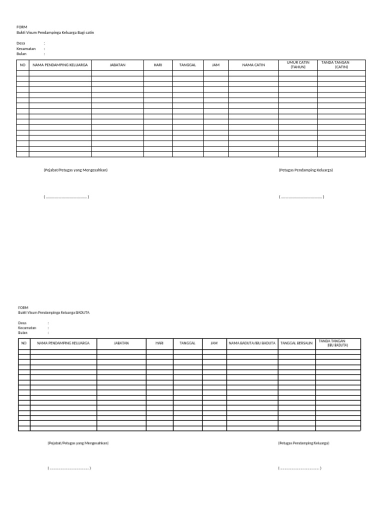 FORMAT VISUM TPK 22 | PDF