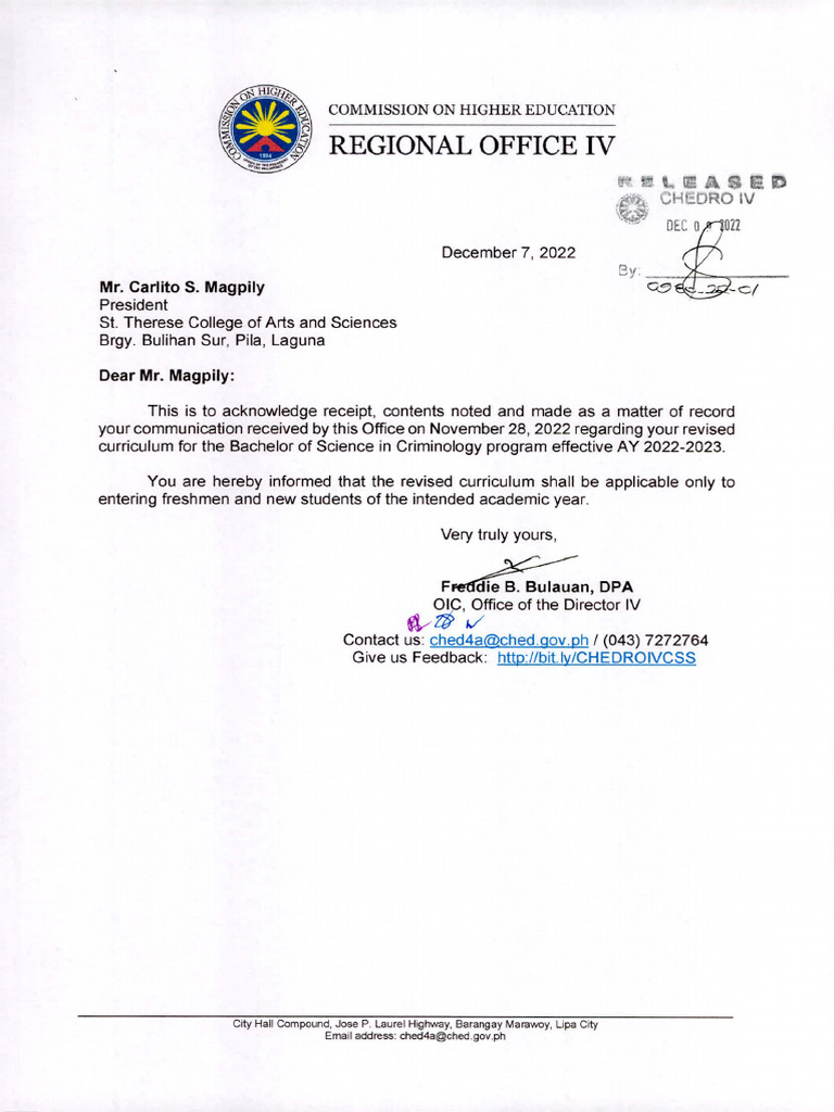 Ched - Subject | PDF