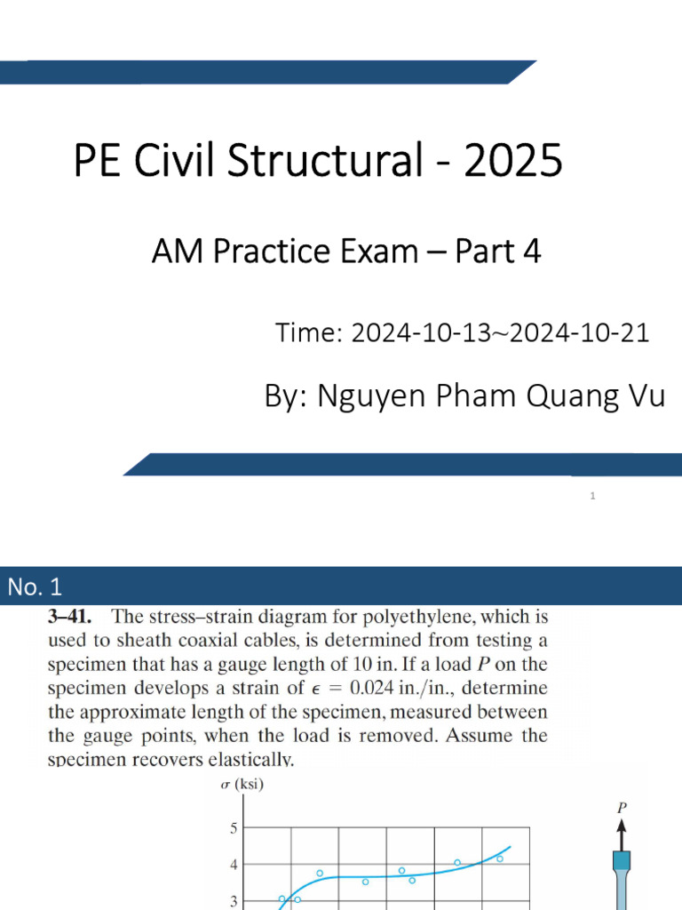 PE Civil Structural - Mechanics of Materials - Part 4 | PDF