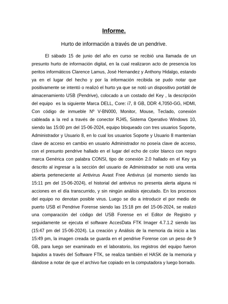 Informe Forense | PDF