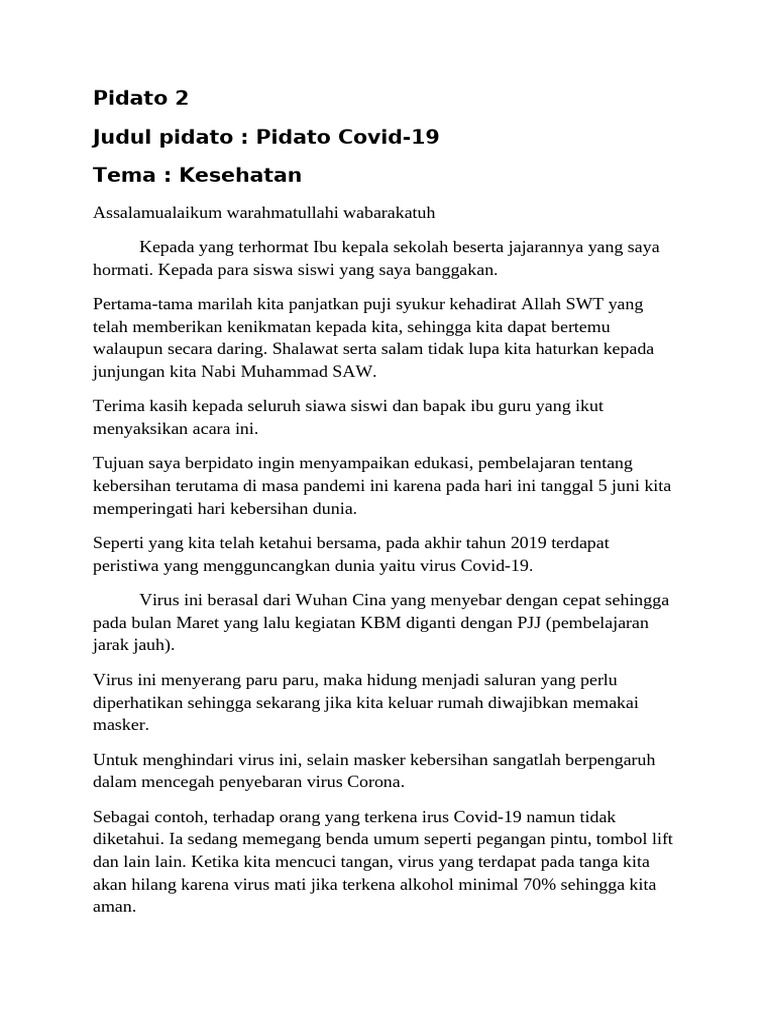 Pidato Covid | PDF