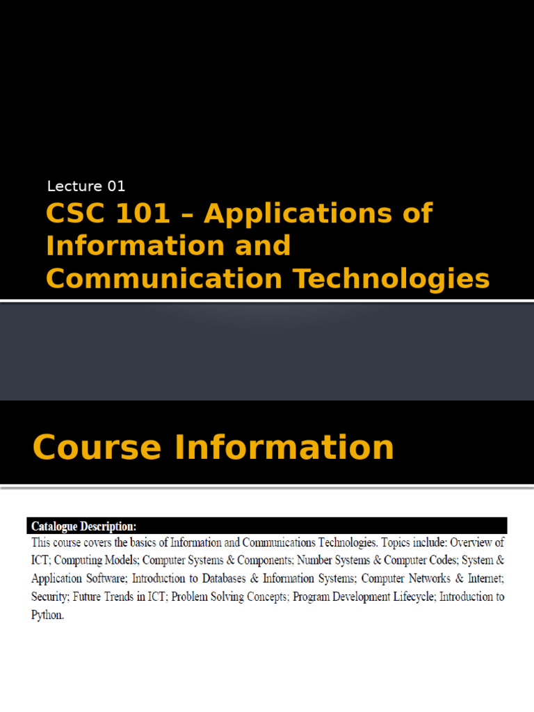 ICT Lecture 01 2 | PDF
