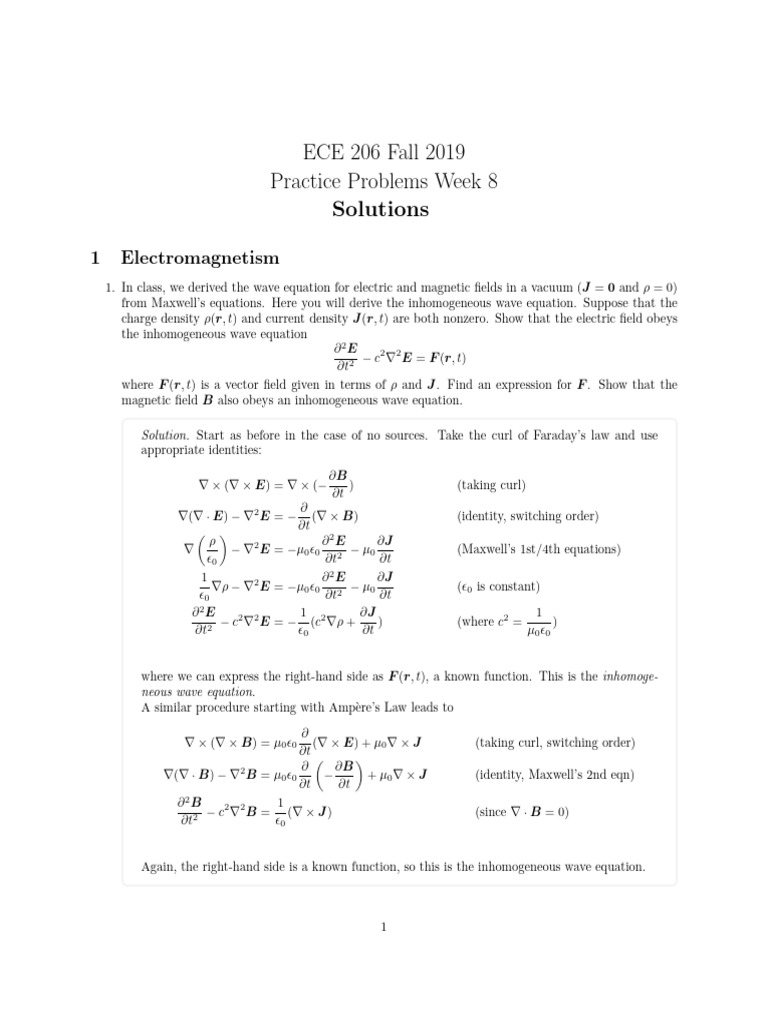 ProblemsWeek08 Solutions | PDF