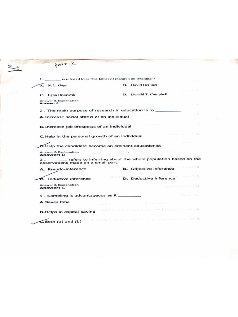 Research Methodology MCQ 2022 | PDF