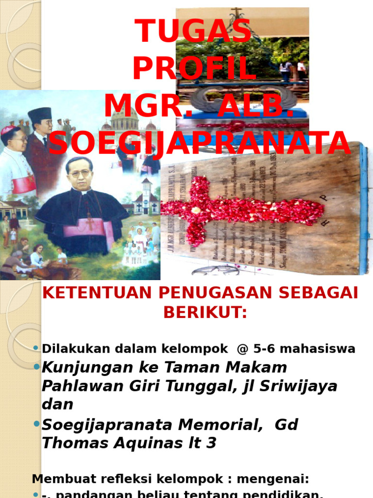 Tugas Profil Mgr Soegijapranata | PDF