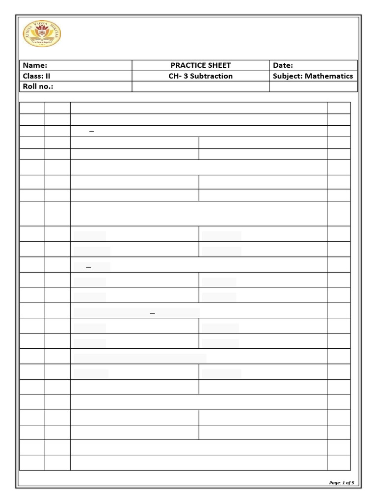 ch-3 worksheet 2024-2025 class2 | PDF