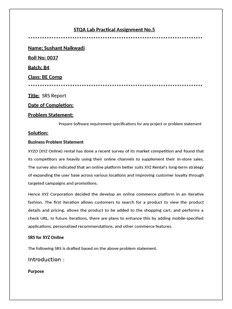 STQA Lab Practical Assignment No.6 - SS | PDF