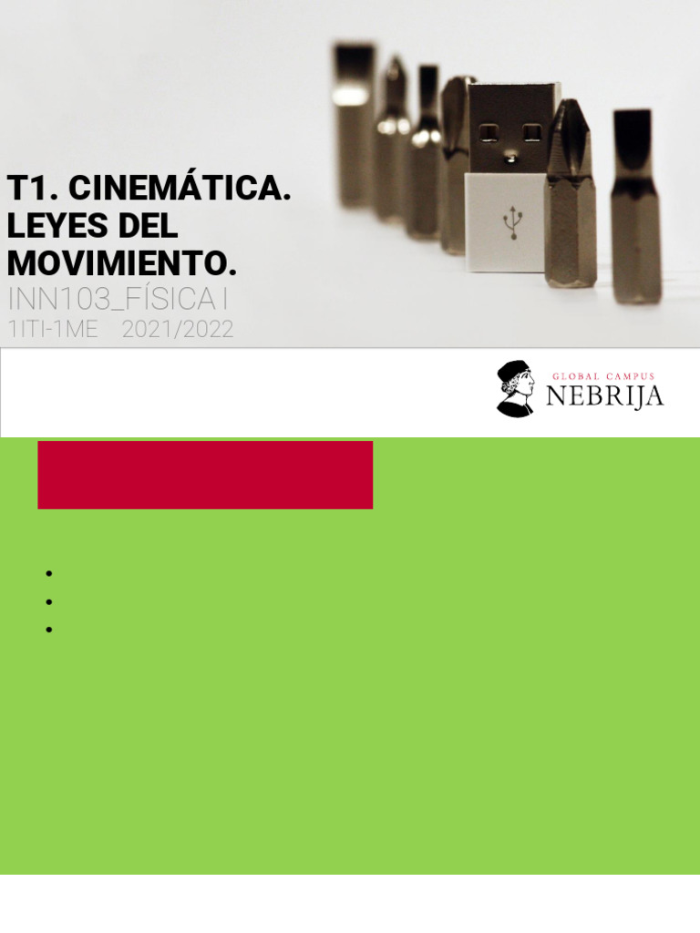 Tema 1 - Cinemática - Leyes Del Movimiento | PDF
