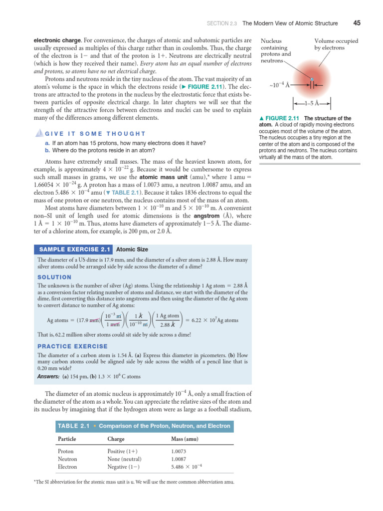 Comparison of The Proton, Neutron and Electron | PDF