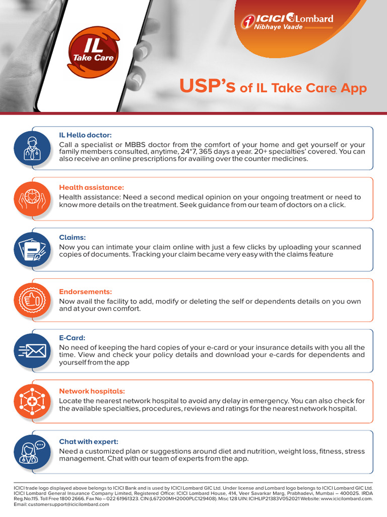 USP's: of IL Take Care App | PDF
