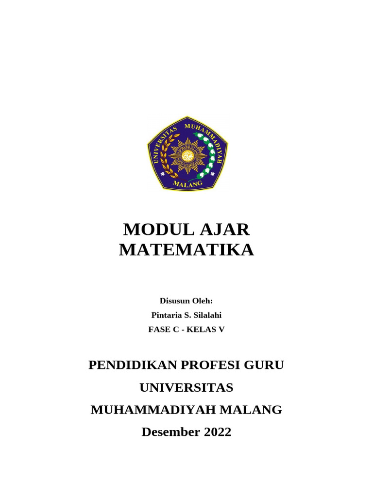 Modul Ajar MTK Fase C Kelas 5 | PDF