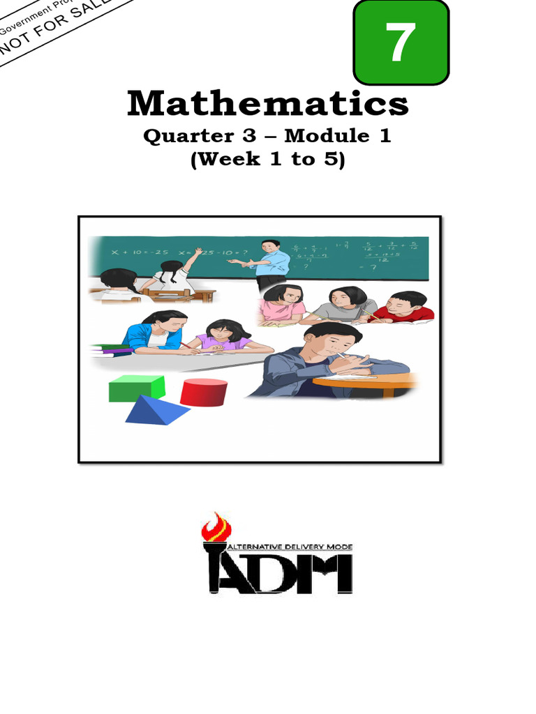 Mathematics: Quarter 3 - Module 1 (Week 1 To 5) | PDF