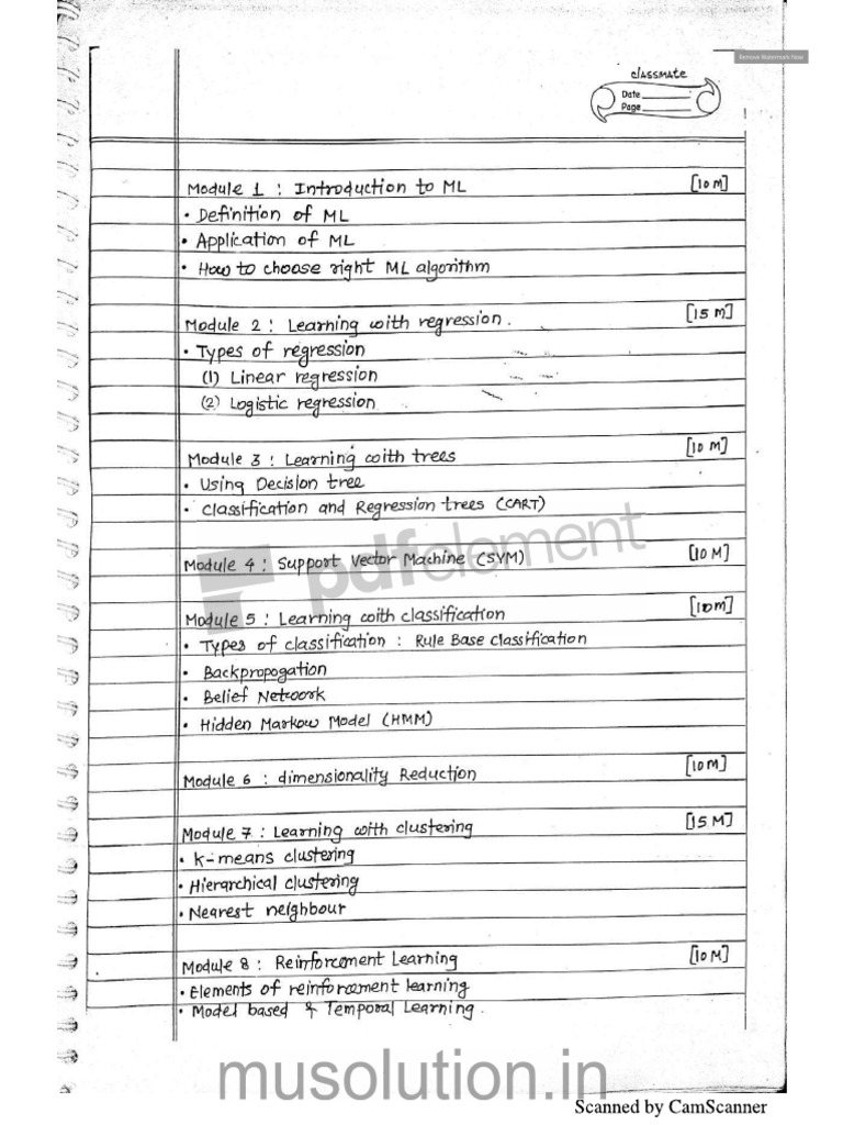 ML Notes | PDF