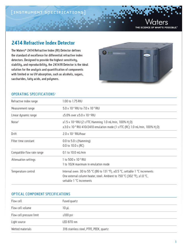 2414 Refractive Index Detector | PDF