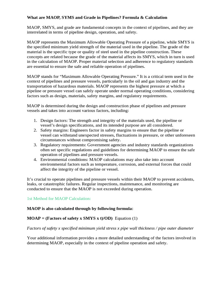 What Are MAOP | PDF