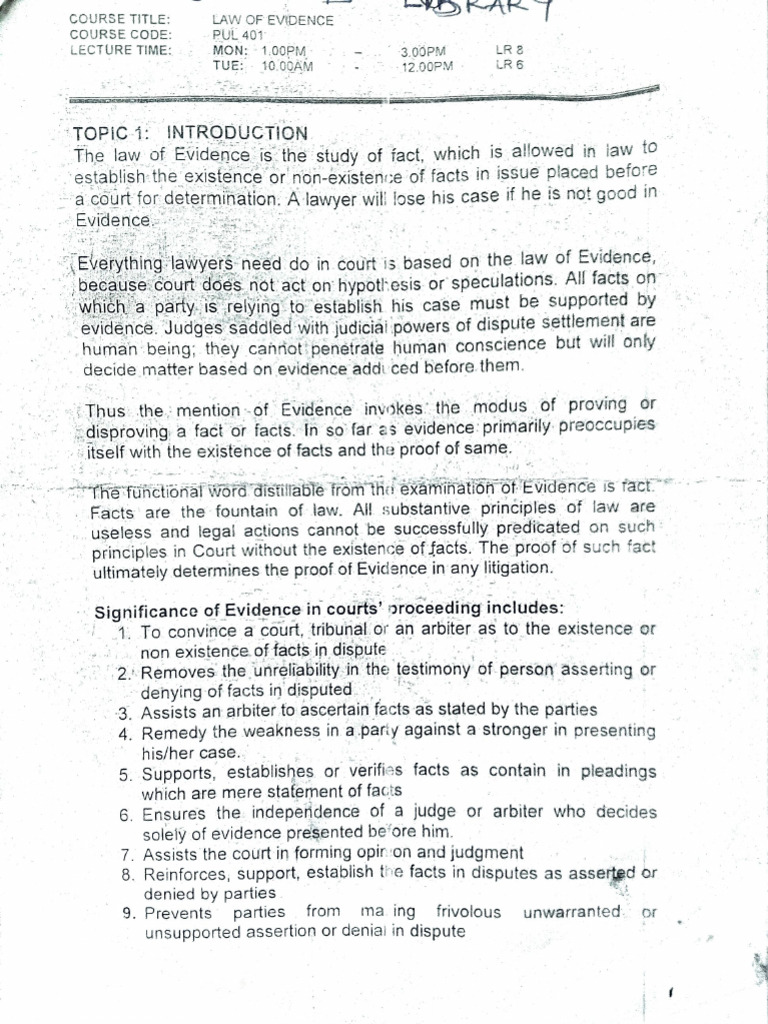 Evidence Material | PDF