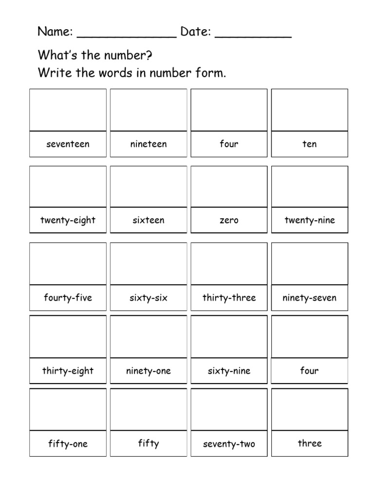 Numbers and Words | PDF