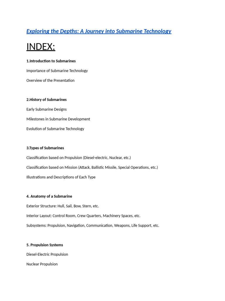 Submarine Technology and Interior Layout | PDF | Technology & Engineering
