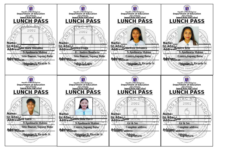 Lunch Pass | PDF