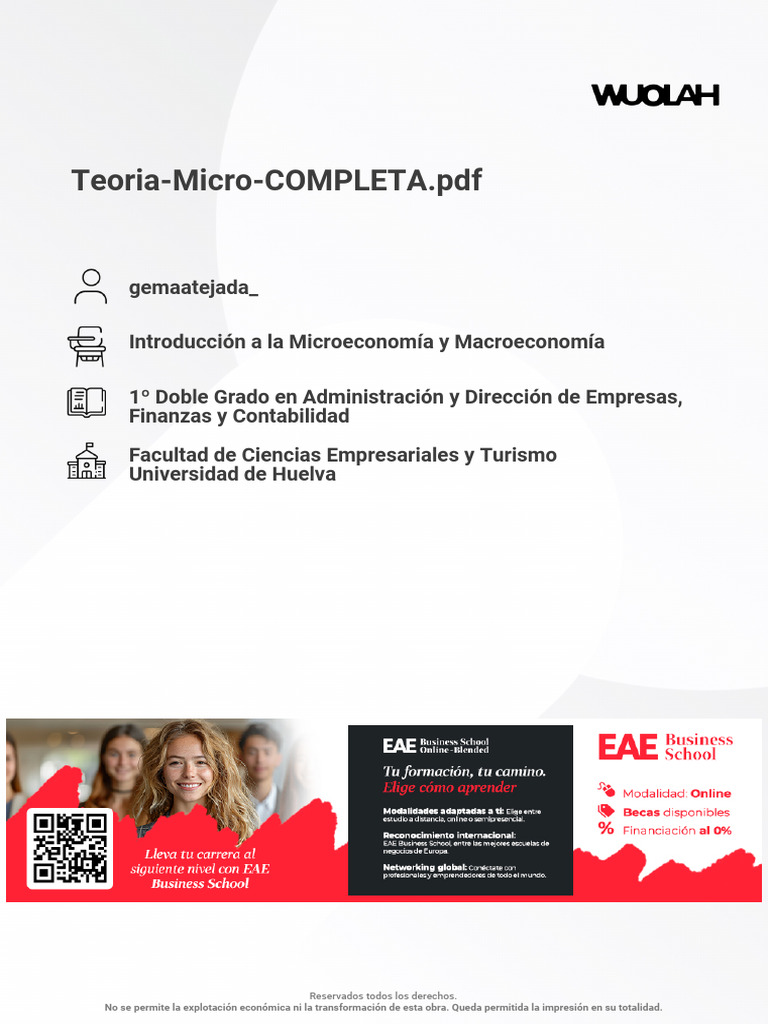 Teoria Micro Completa | PDF
