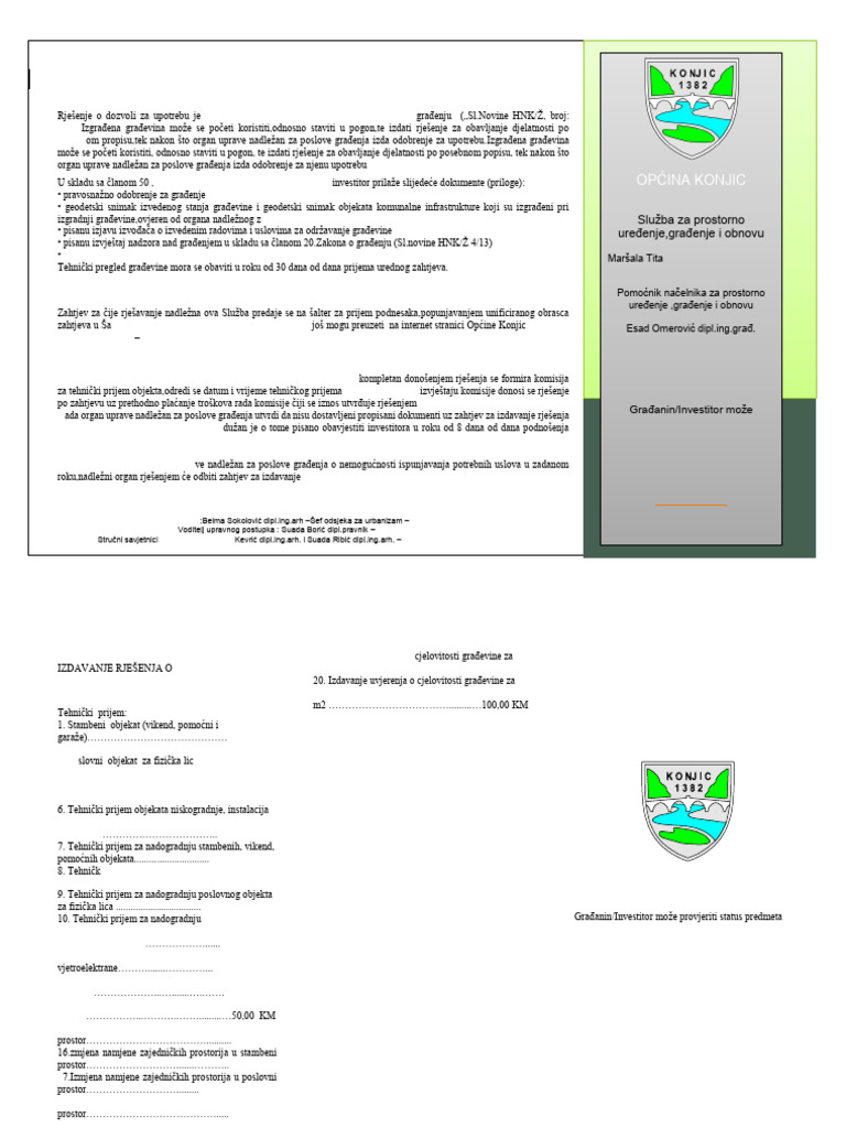 Upotrebna Dozvola | PDF