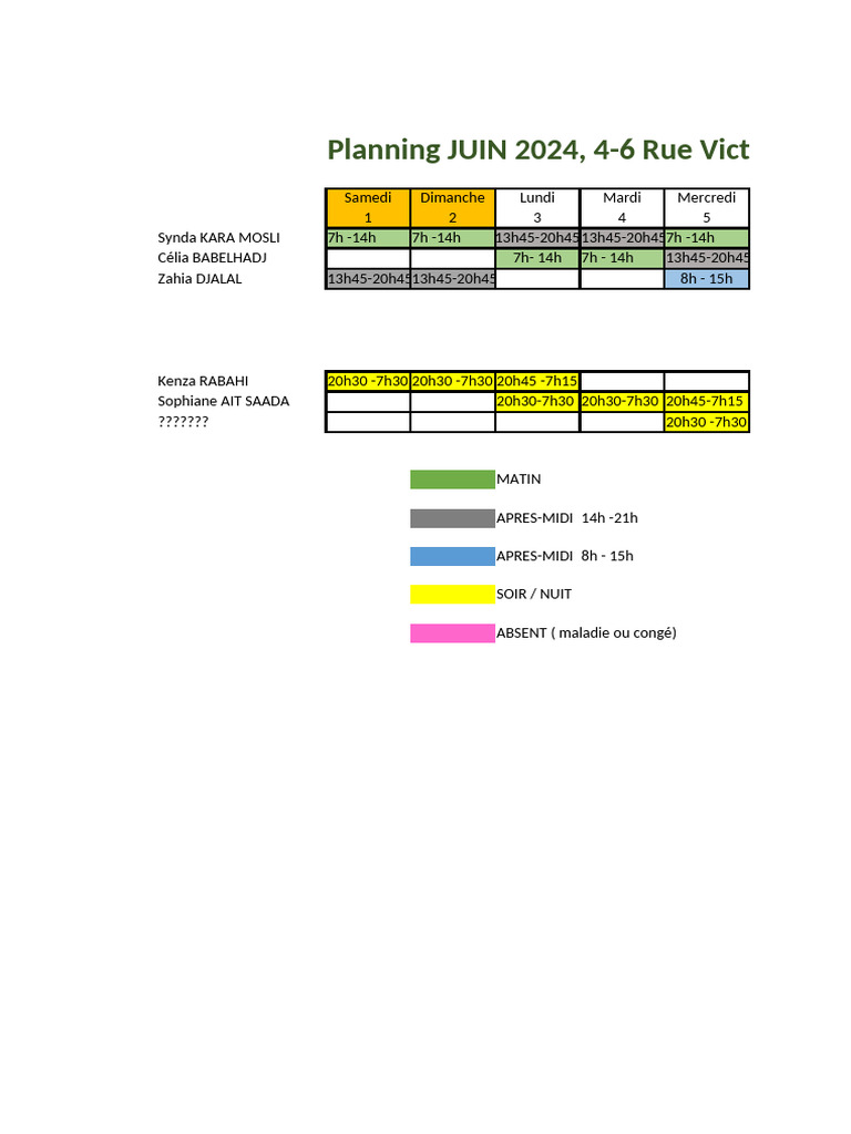 Planning JUIN 2024 | PDF