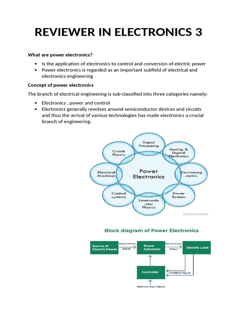 Reviewer in Electronics 3 | PDF