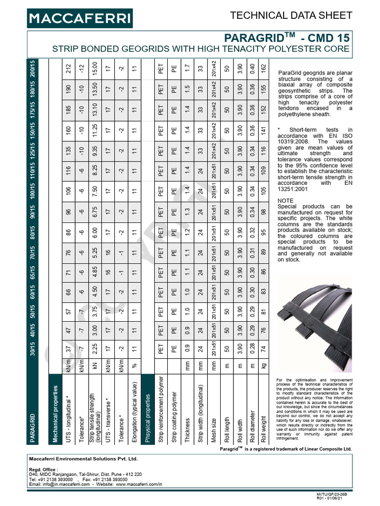 TDS-PARAGRID 15 Rev14 01062021 en | PDF