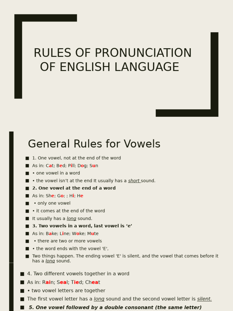 Lecture 3.rules of Pronunciation of English Language | PDF