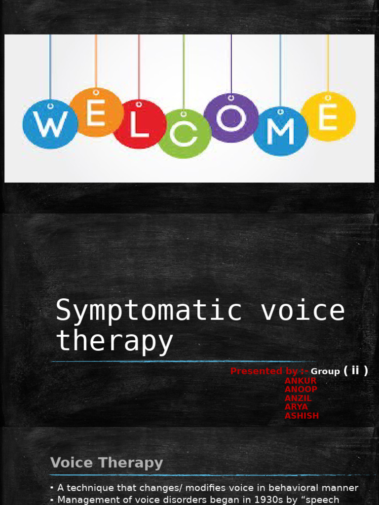Symptomatic Voice Therapy | PDF