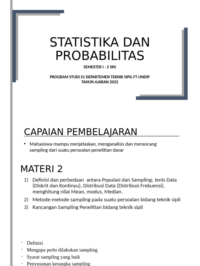 2-Statistika Dan Probabilitas | PDF