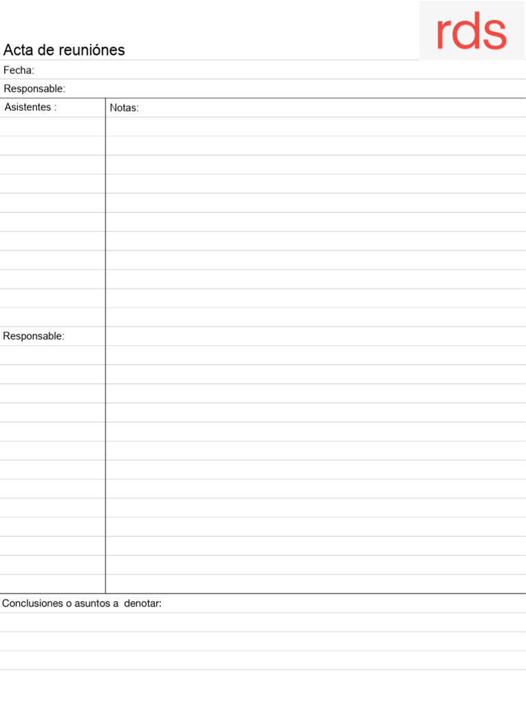 Plantilla Rds 2 | PDF