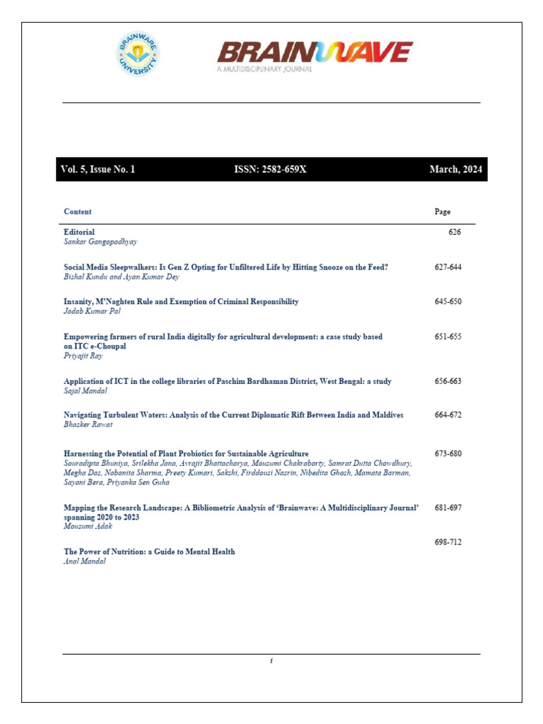 Content Page Vol. 5, Issue No. 1 | PDF