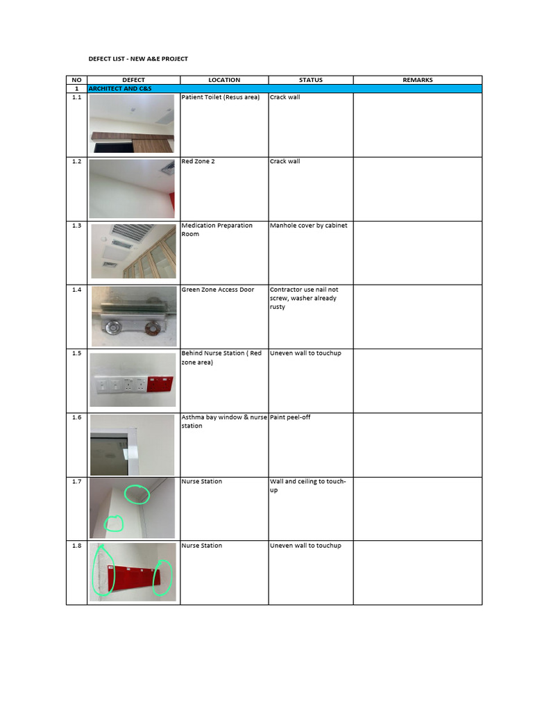 Defect List New A&E 07022024 - DONE FIX | PDF