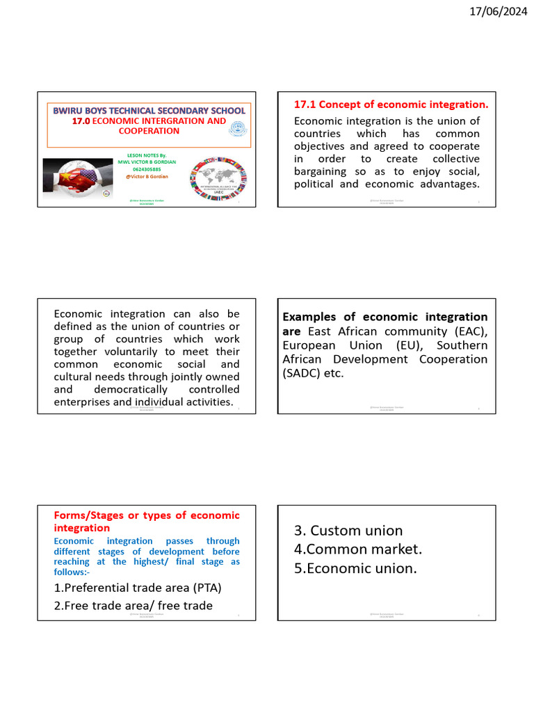 Economic Integration And Cooperation Pdf