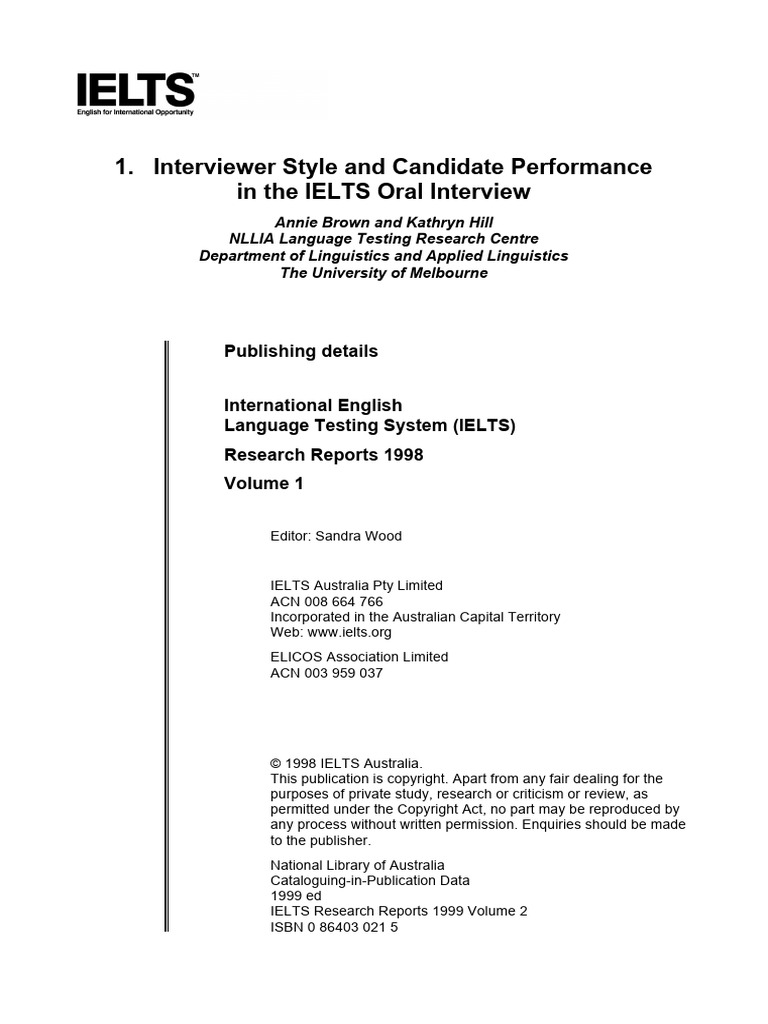 IELTS Speaking - Interviewer Style | PDF