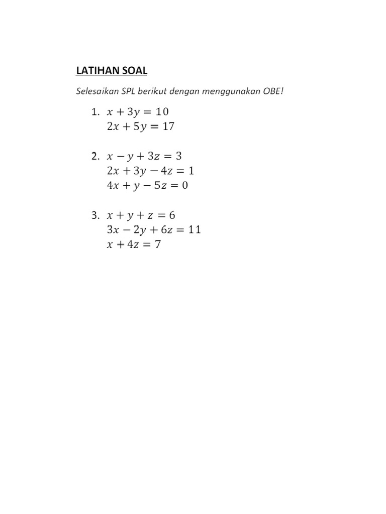 Soal SPL | PDF