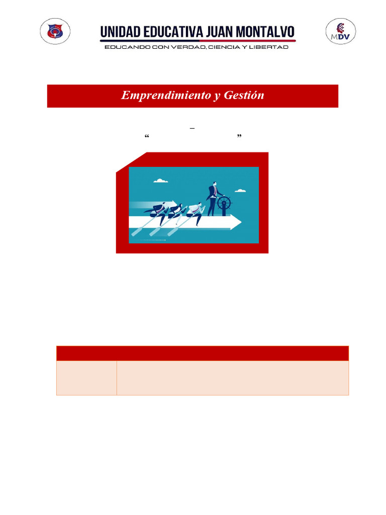 Guía de Aprendizaje Emprendimiento y Gestión 1ro U1-S3 | PDF