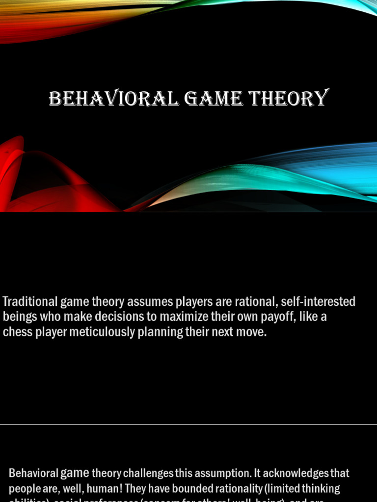 Behavioral Game Theory | PDF | Career & Growth