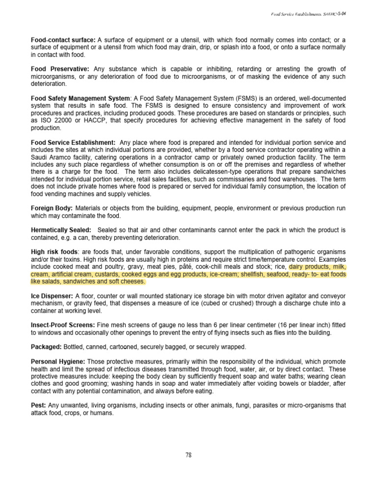 Food Safety Guidelines for S-04 | PDF | Wellness | Science & Mathematics