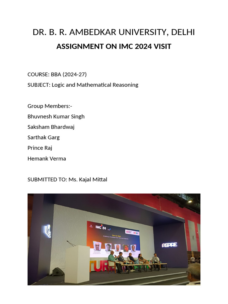 Bhuvnesh LMR IMC Assignment | PDF | Business