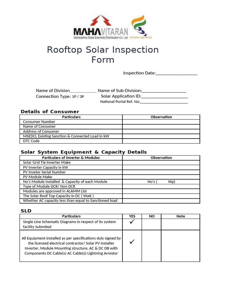 Solar Inspection Report | PDF