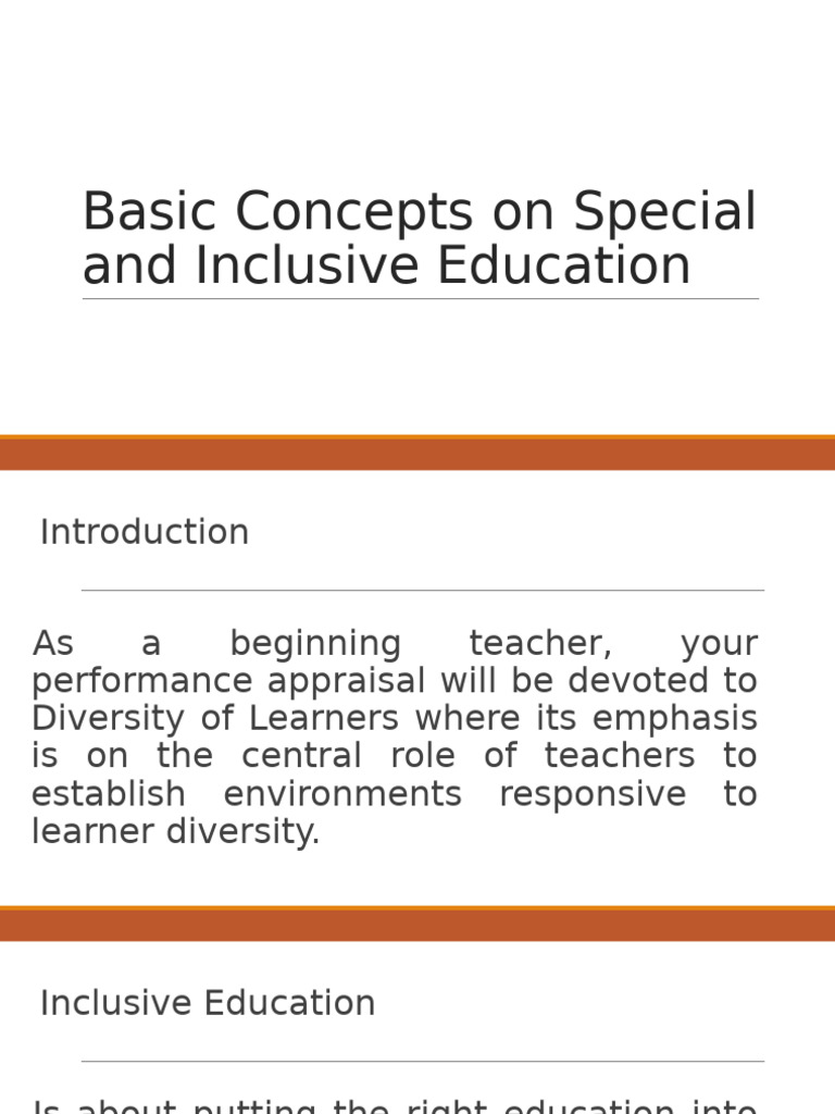 03 Basic Concepts on Special and Inclusive Education | PDF
