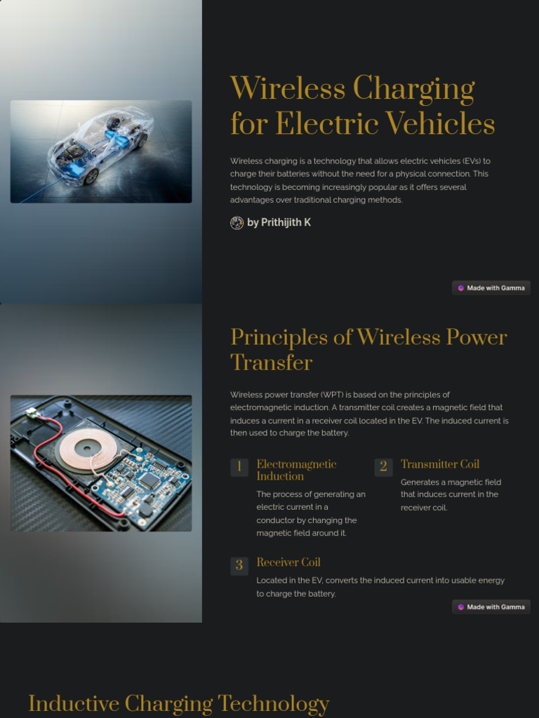 Wireless Charging For Electric Vehicles | PDF