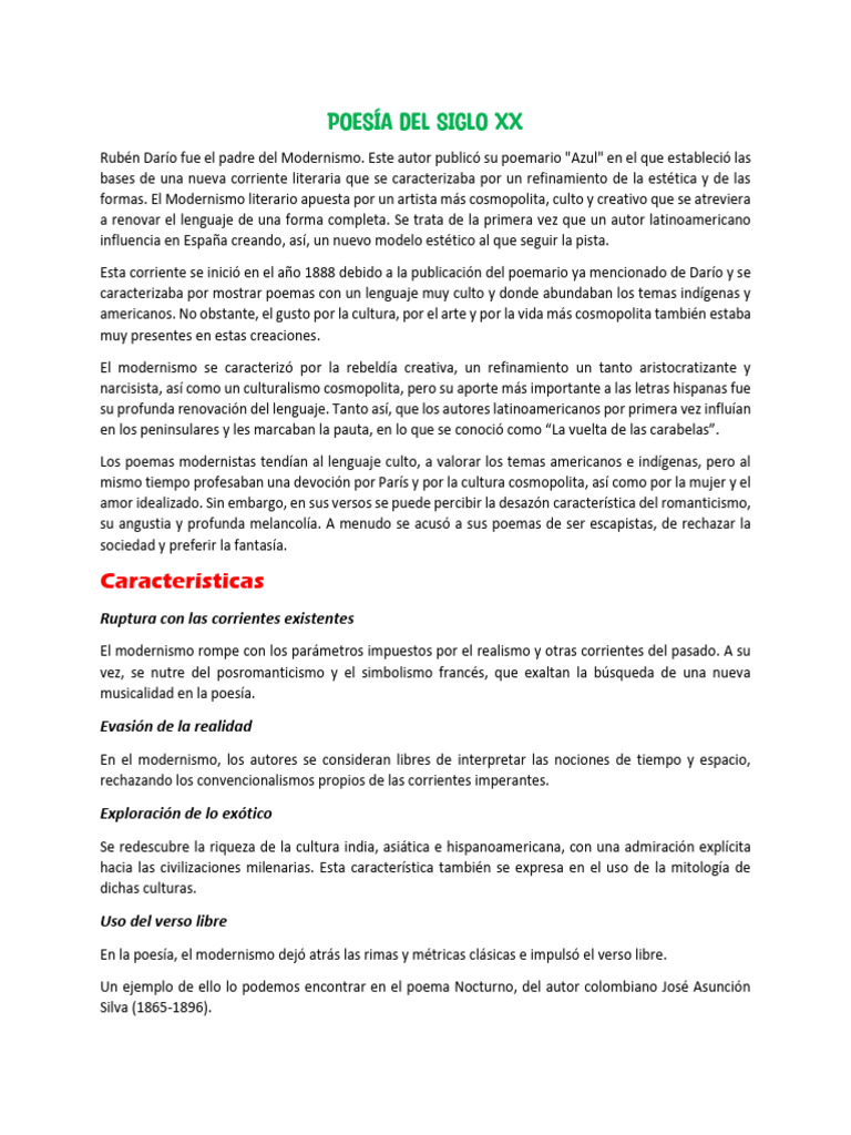 Poesía del Siglo XX | PDF