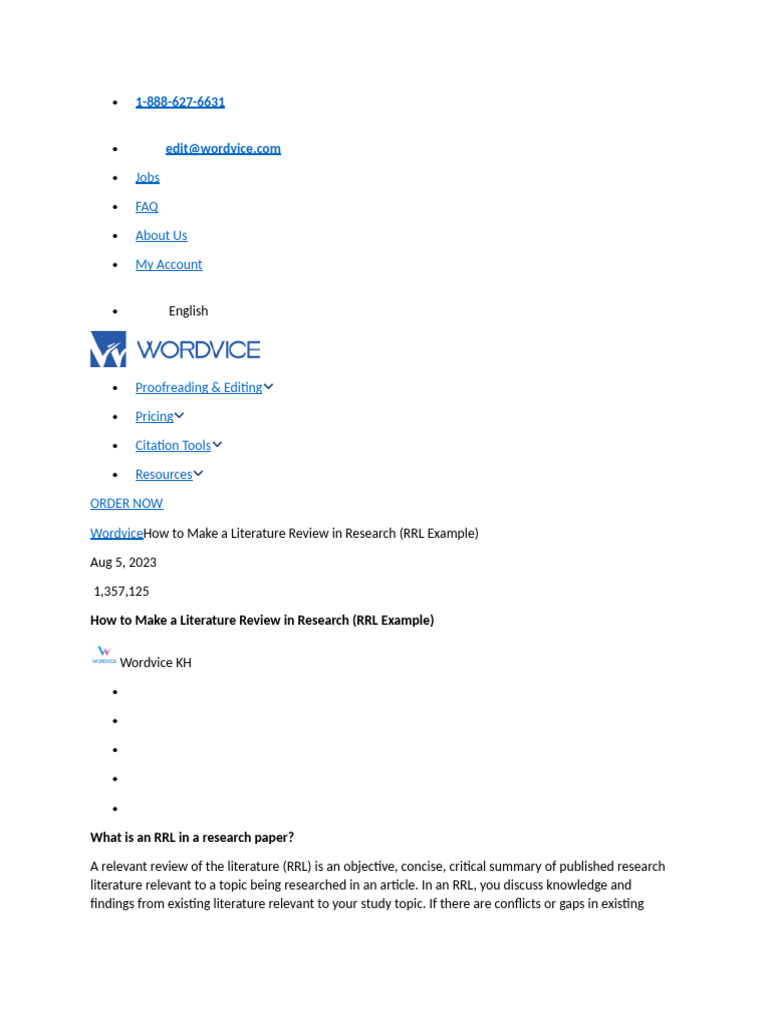RRL Meaning | PDF