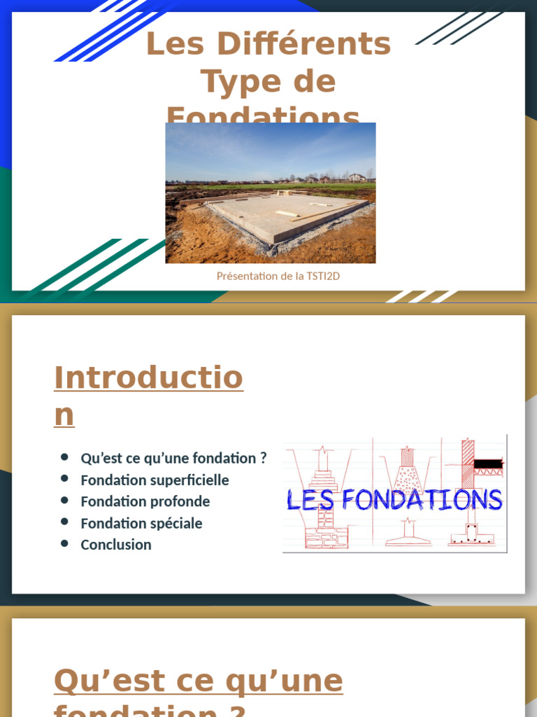 Les Différents Type de Fondation | PDF